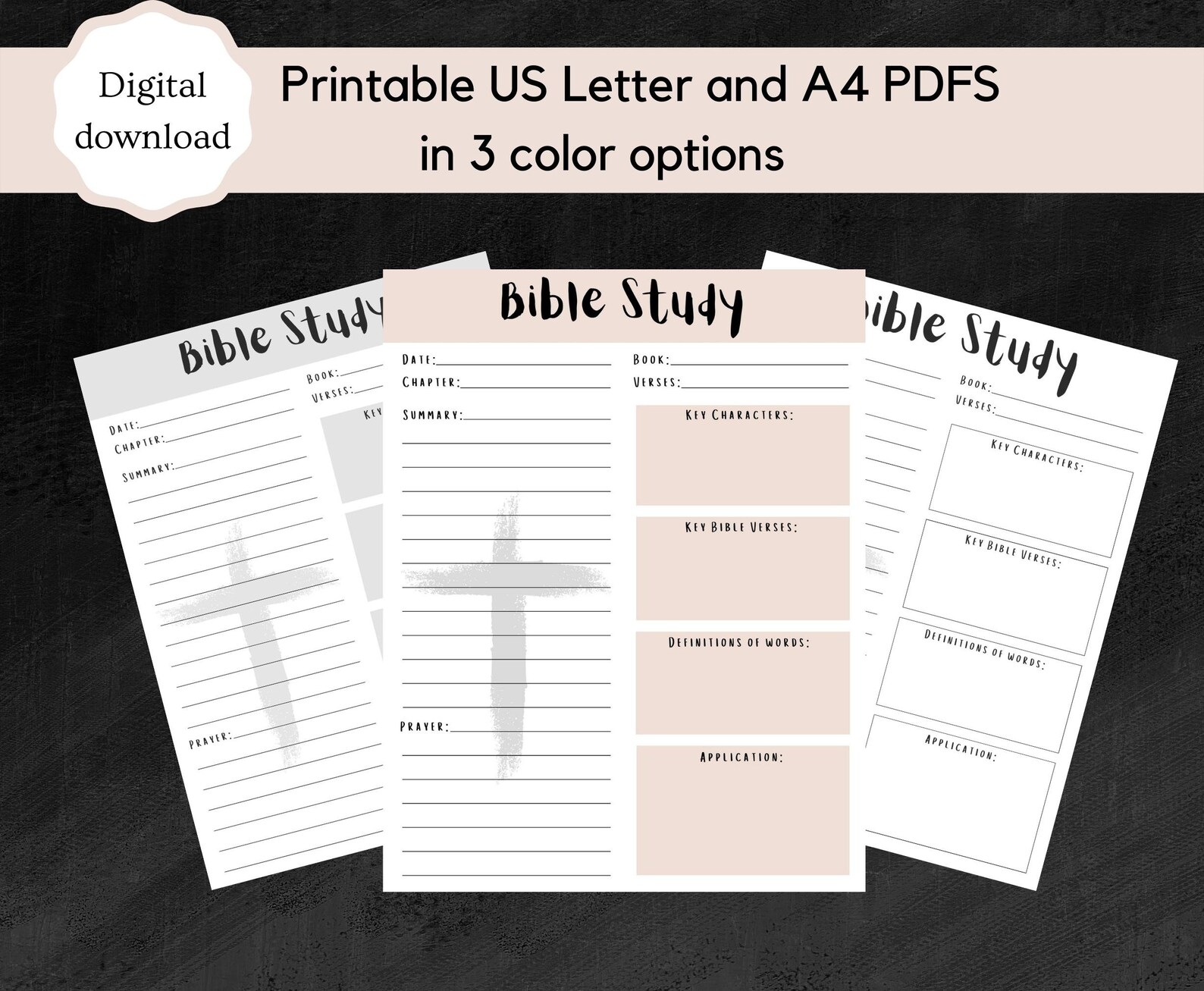 Printable Bible Study Template | Bible Study | Chapter and Verse ...