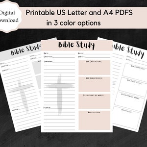 Printable Bible Study Template | Bible Study | Chapter and Verse ...