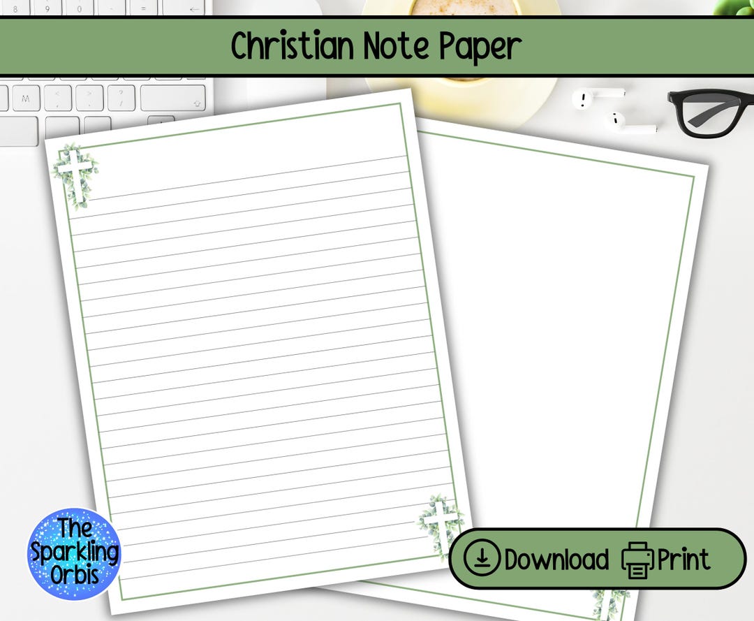 Printable Christian Note Paper | Stationery | Blank and Lined Paper ...