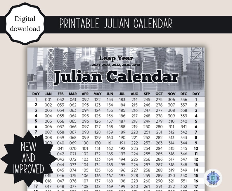 Julian Calendar | Military | Government |digital Download | Printable ...