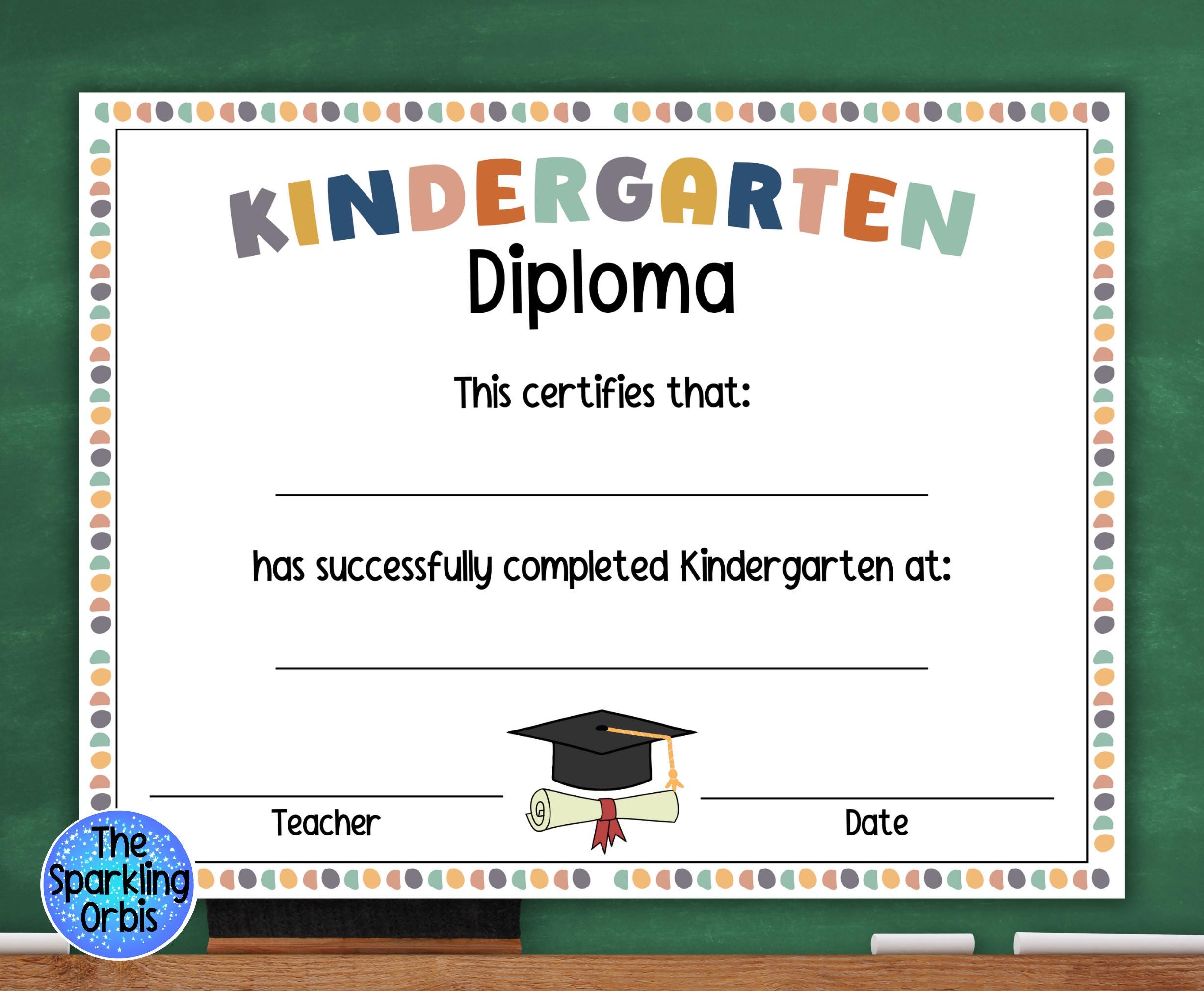 Printable Diplomas for Pre-k to Sixth Grade | Graduate Certificates ...