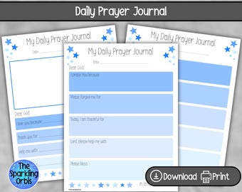 Printable My Prayer Journal Template for Children | Prayer Journal ...