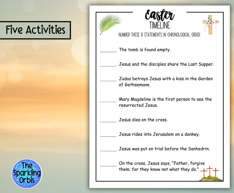 Printable Christian Easter Activities | Scripture Easter Worksheets ...