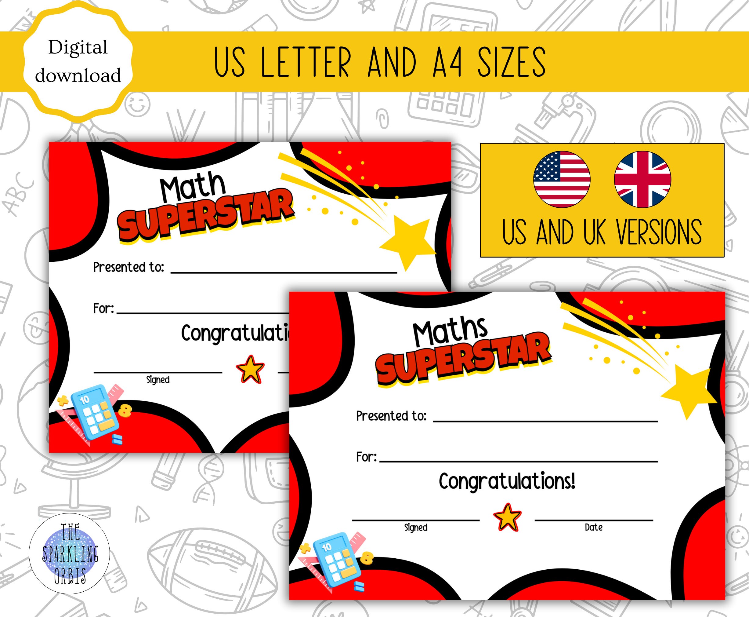 Printable Subject Achievement Certificates | Superstar Certificates ...