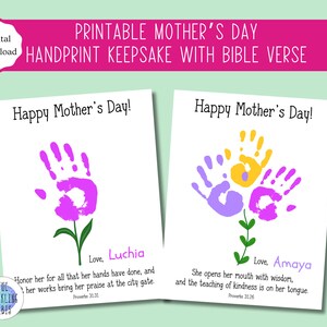 Printable Mother's Day Keepsake | Christian Mother's Day Craft ...