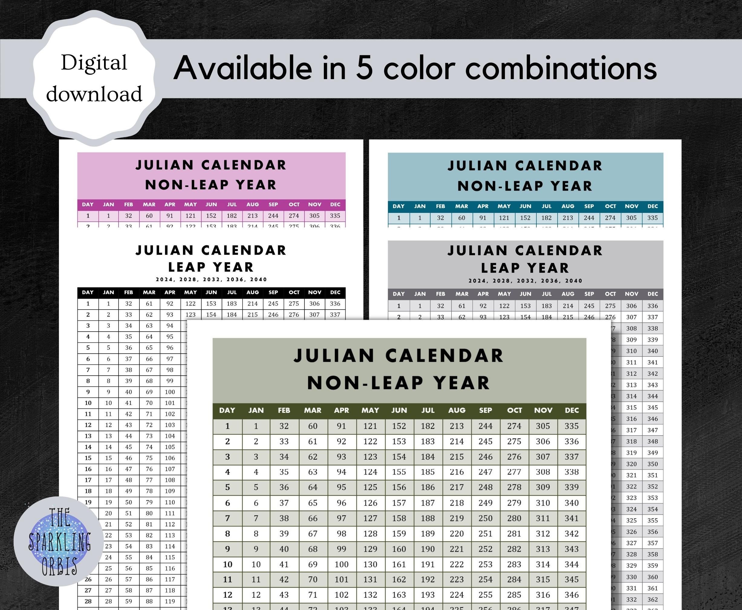 Julian Date Calendar Army