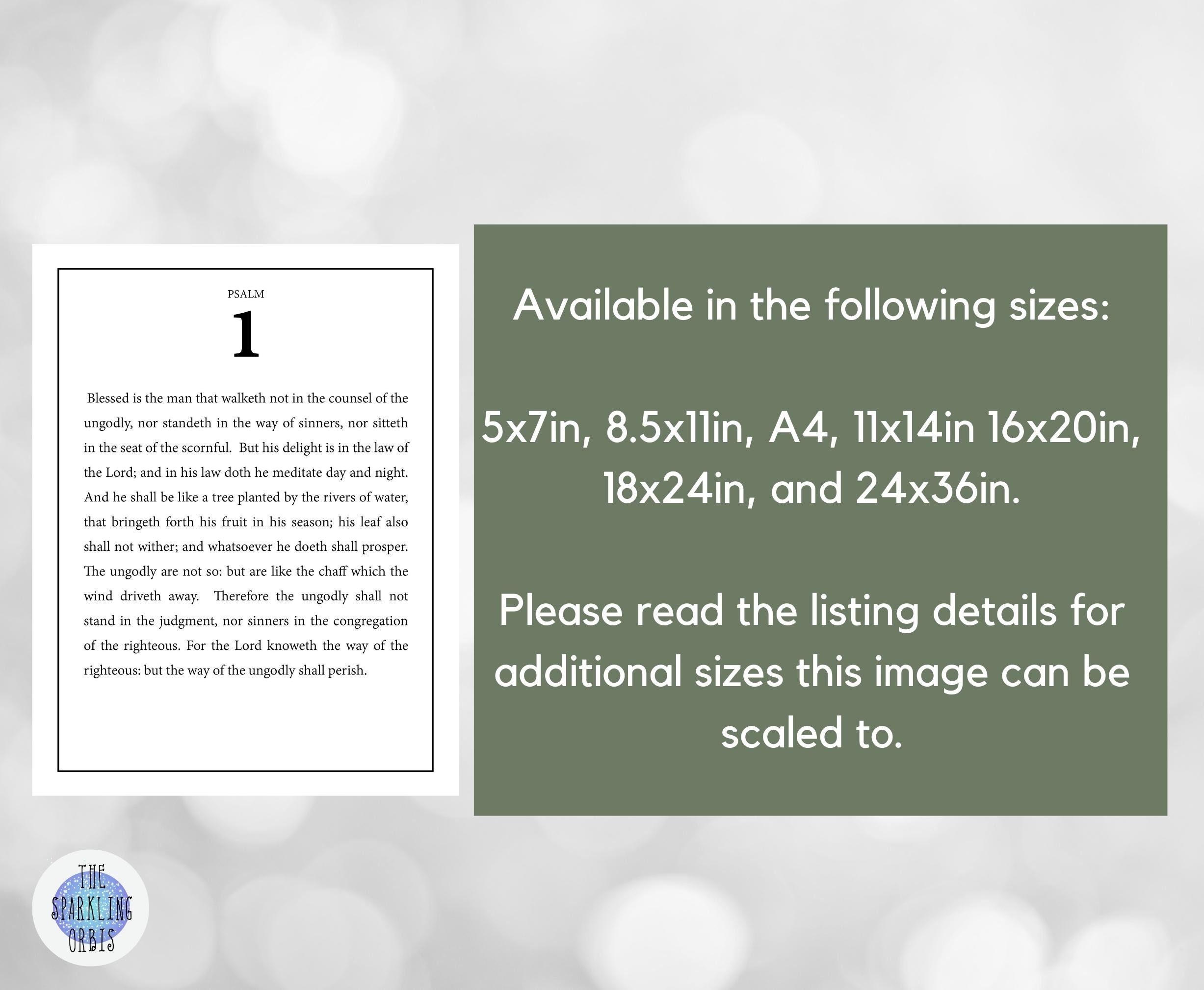 Psalm 1 | KJV | Bible Verse Wall Art | Digital Download | Printable ...