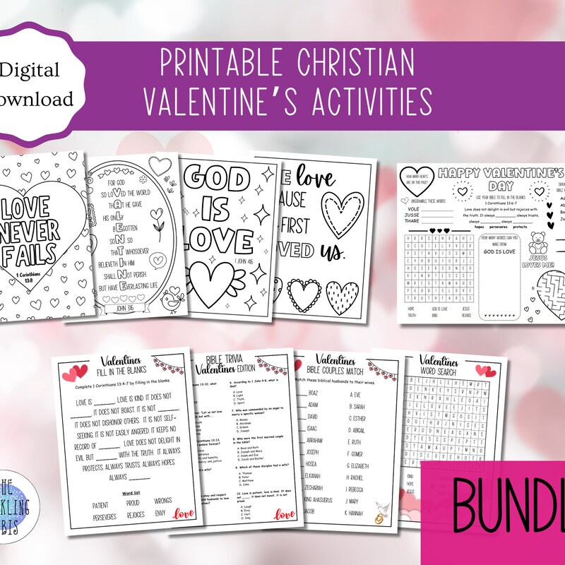 Bible Valentine Games - Etsy