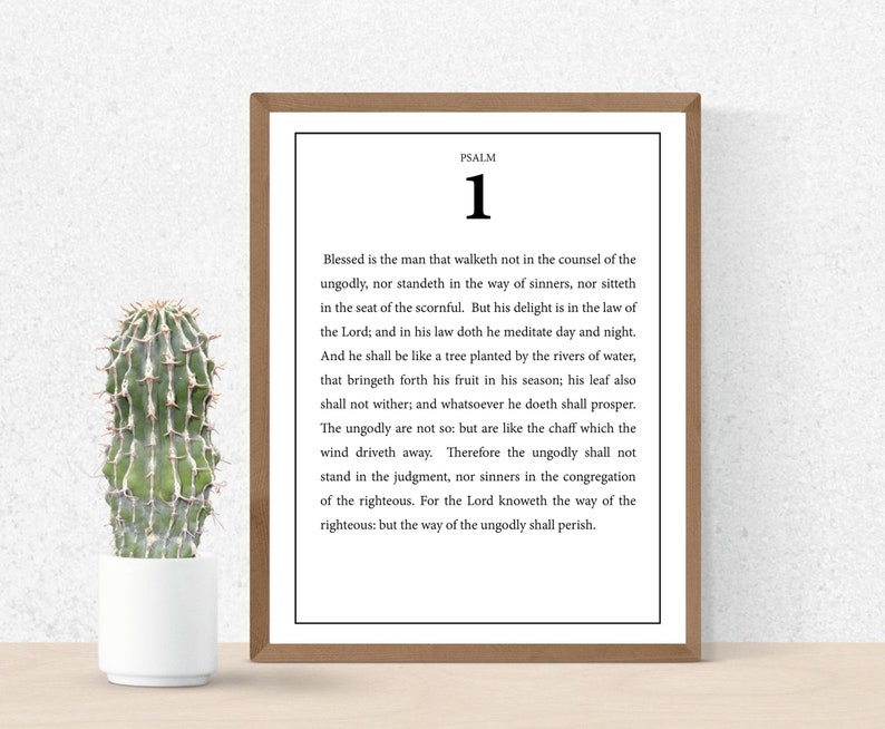 Psalm 1 | KJV | Bible Verse Wall Art | Digital Download | Printable ...