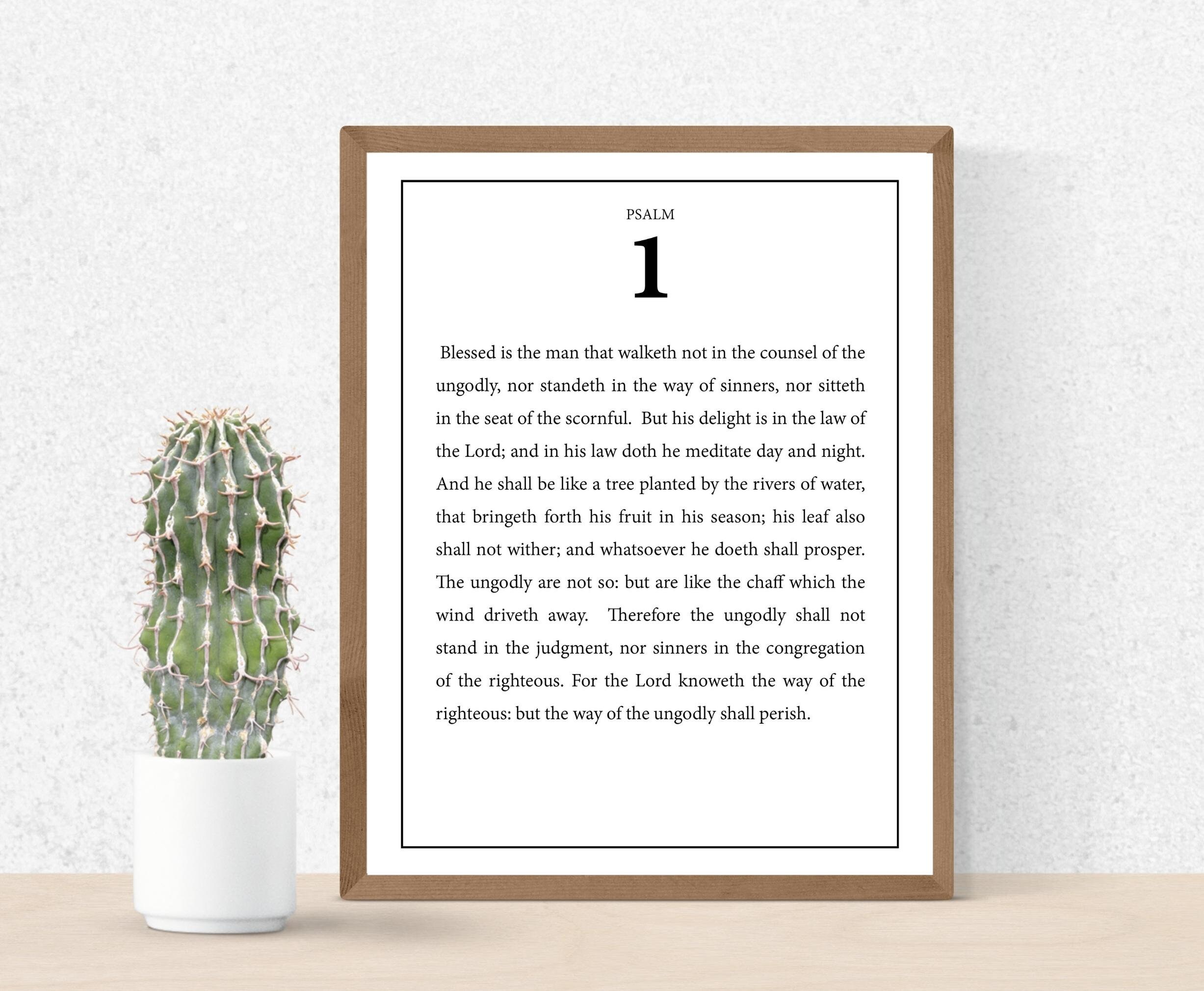 Psalm 1 | KJV | Bible Verse Wall Art | Digital Download | Printable ...