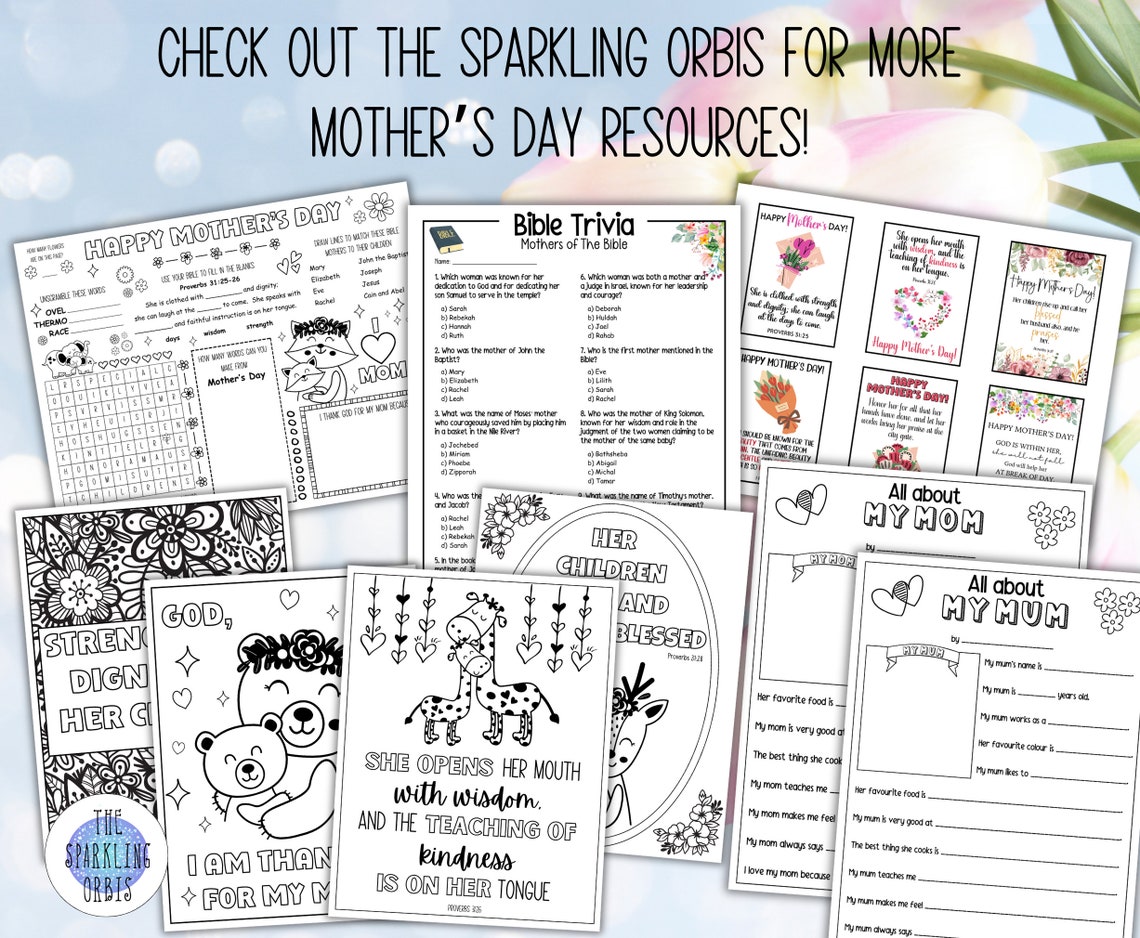 Printable Mother's Day Bible Trivia | Mothers of the Bible | Mother's ...