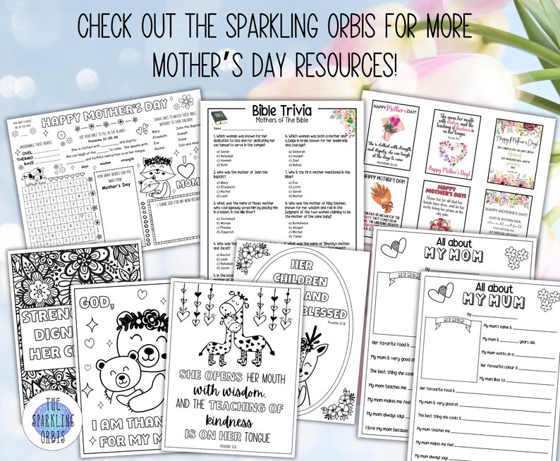 Printable Mother's Day Bible Trivia | Mothers of the Bible | Mother's ...