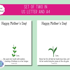 Printable Mother's Day Keepsake | Christian Mother's Day Craft ...