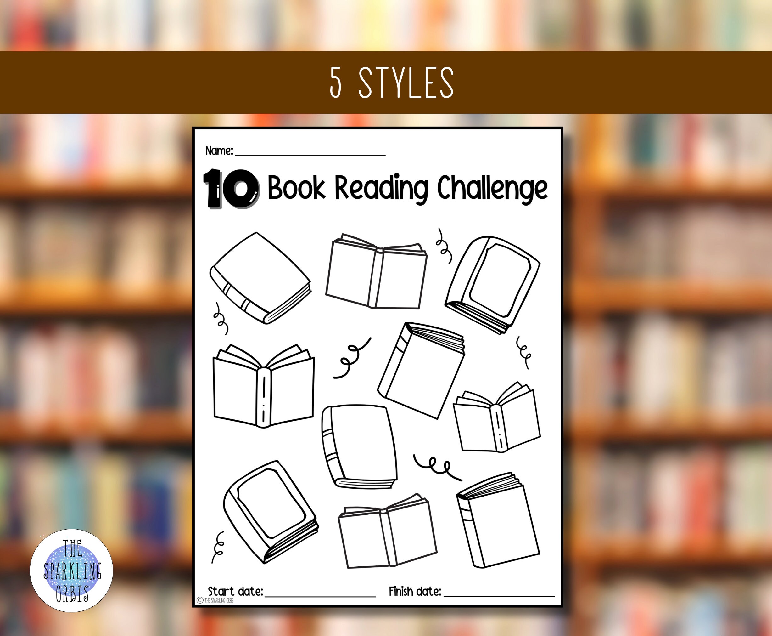 Printable Reading Log PDF Kids Reading Tracker Reading Challenge ...