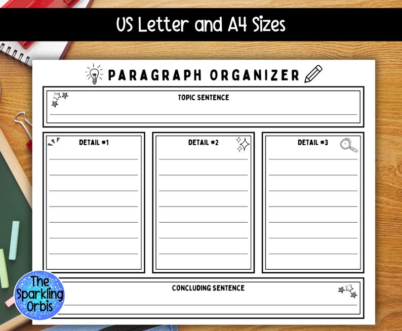 Printable Paragraph Organizer: ELA Writing Plan (PDF) - Etsy