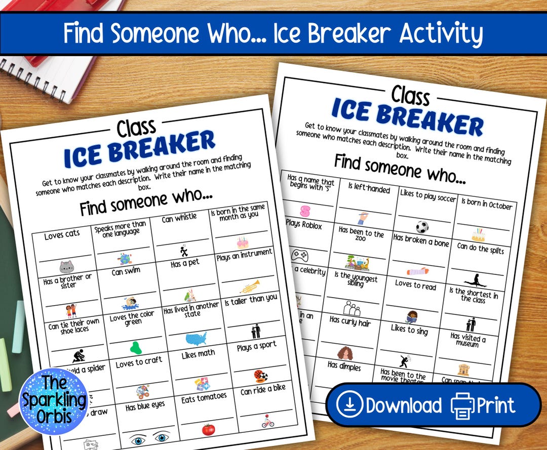 Find Someone Who Icebreaker Activity: Back to School Printable (PDF) - Etsy