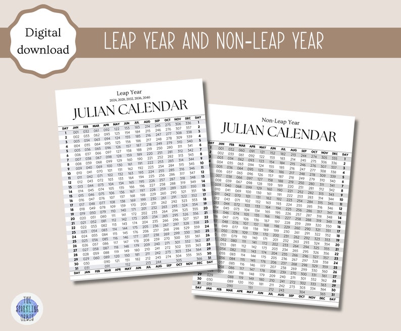 Julian Calendar | Military | Government | Digital Download | Printable ...