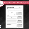 Printable Church Notes Template | Sermon Notes | Church Notes | PDF ...
