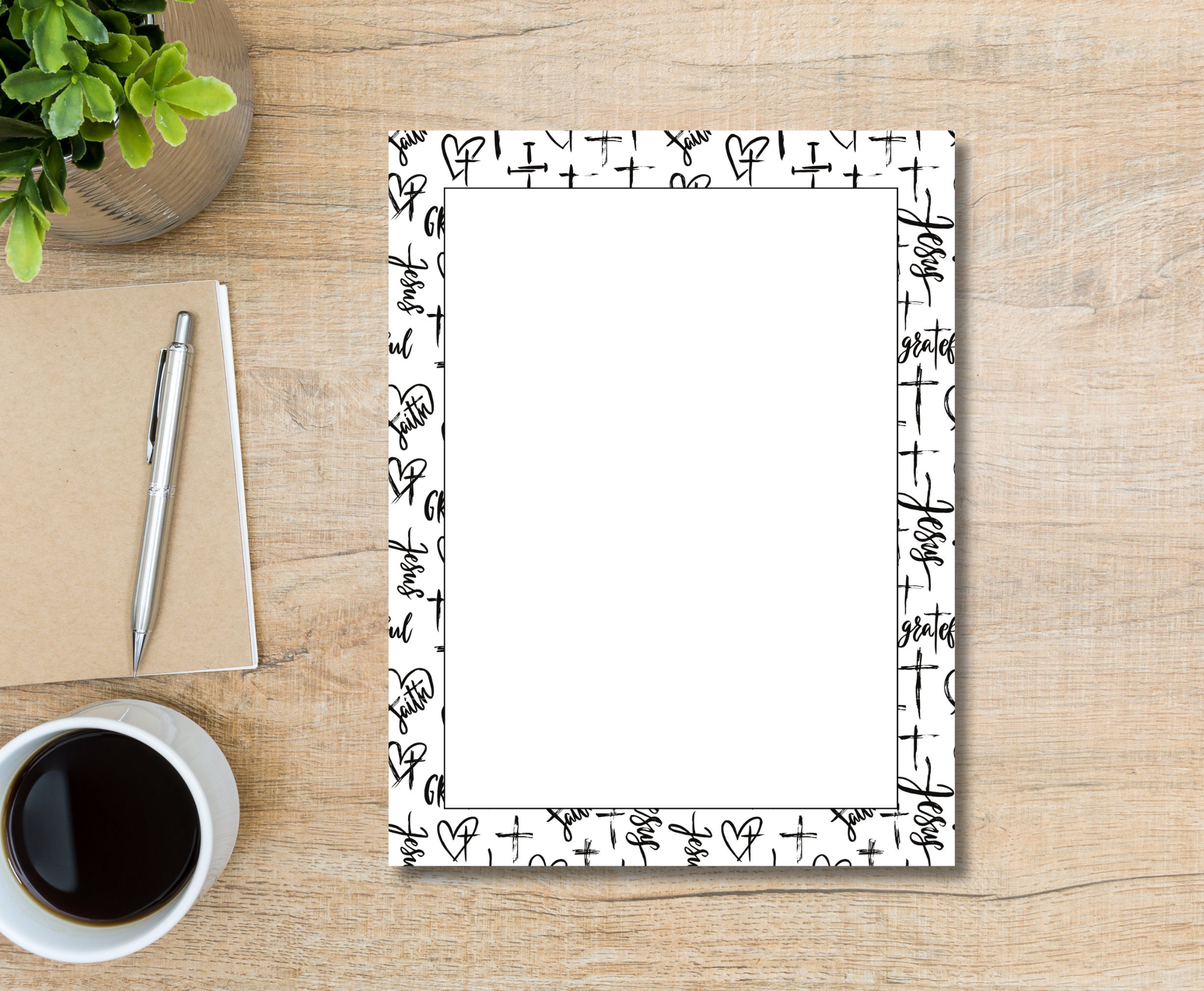 Printable Christian-themed Note Paper | 8.5x11in | A4 | Lined and Blank ...