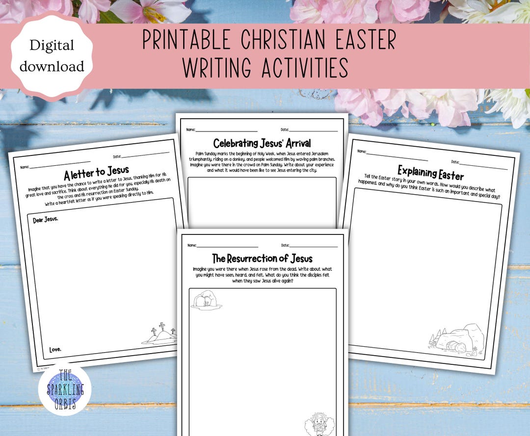 Printable Christian Easter Writing Activities | Easter Activities ...