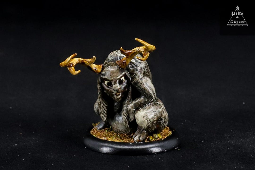 Jackalope - Fauns - Pro Painted Moonstone Miniatures **COMMISSION** - Etsy
