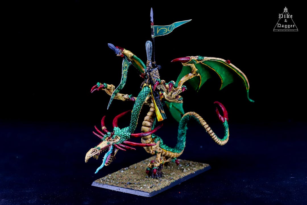 Wood Elf Noble on Forest Dragon - Wood Elf Realms - Pro Painted ...