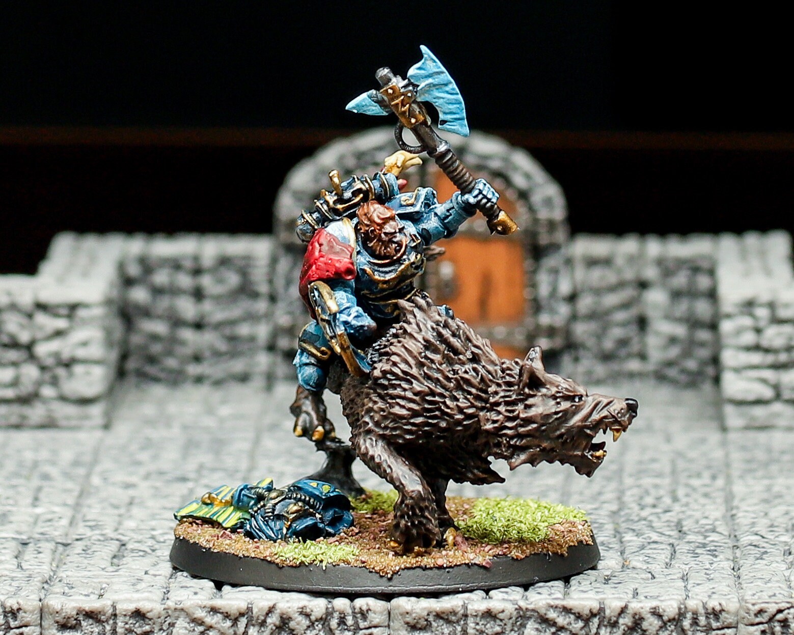 Wolf Lord on Thunderwolf - Space Marines: Space Wolves - Pro Painted ...