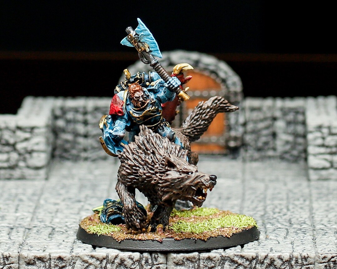 Wolf Lord on Thunderwolf - Space Marines: Space Wolves - Pro Painted ...