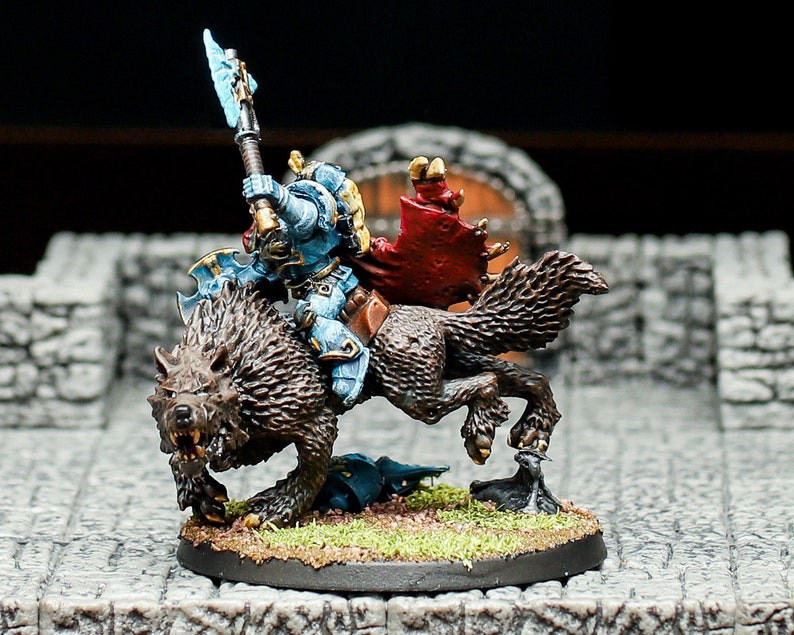 Wolf Lord on Thunderwolf Space Marines: Space Wolves - Etsy