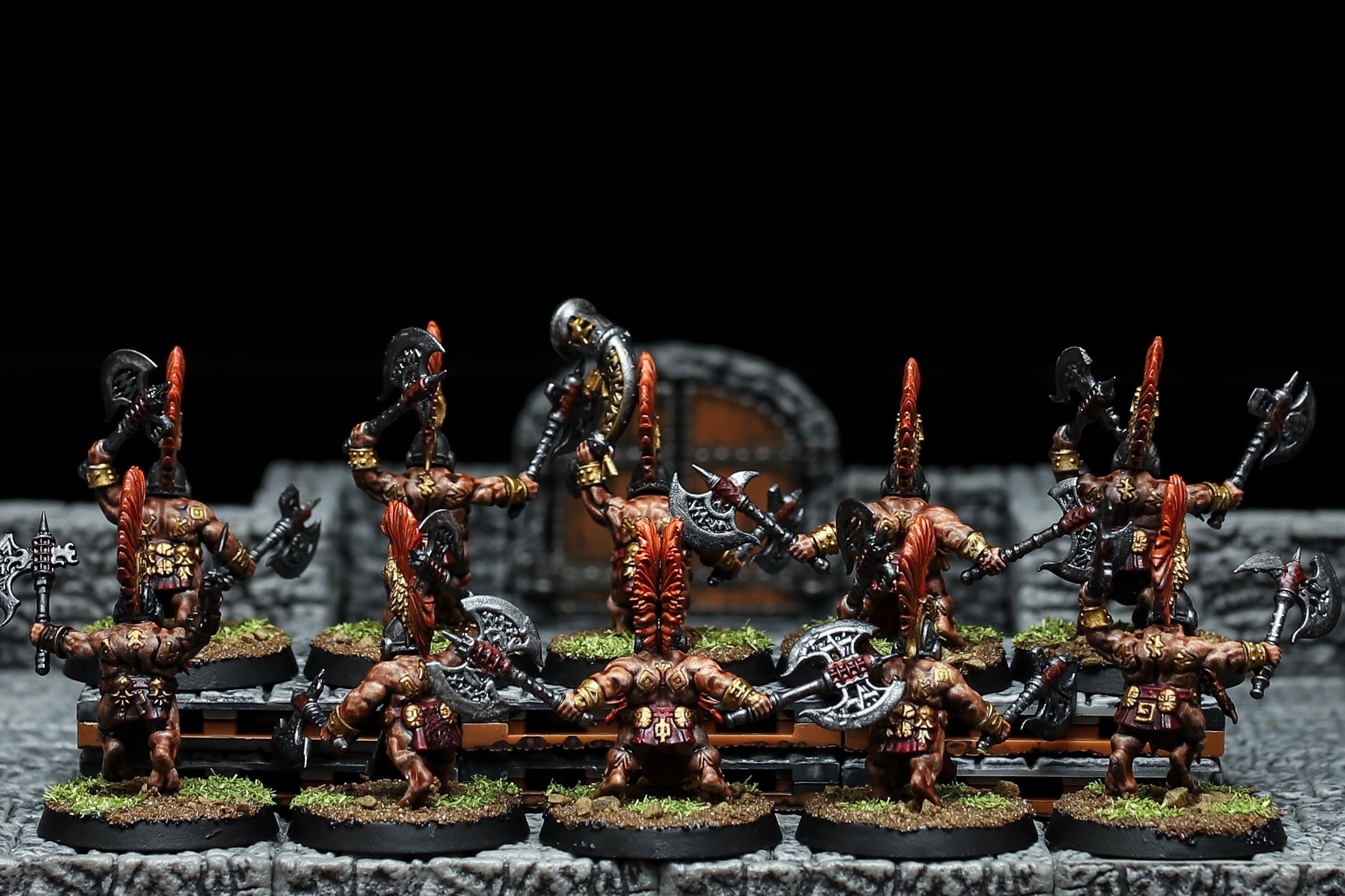 Vulkite Berserkers Fyreslayers Warhammer: Age of Sigmar Miniatures ...