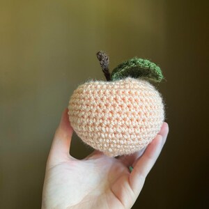 Crochet Stuffed Peach Amigurumi - Etsy