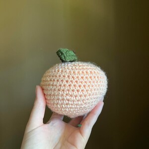 Crochet Stuffed Peach Amigurumi - Etsy