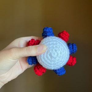 Crochet Patriotic Red White and Blue Mini Amigurumi Octopus Toy - Etsy
