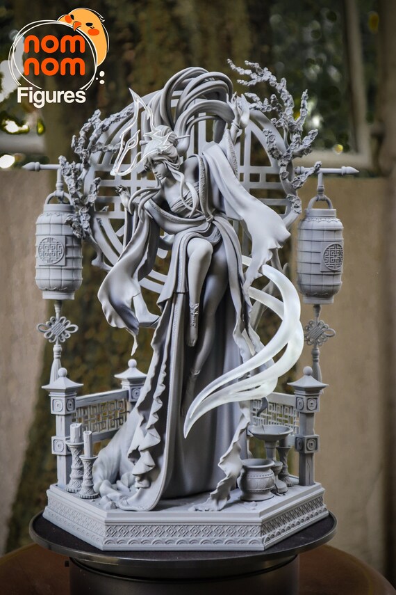 Japanese Dancer / Anime Miniature Ready to Paint / Nomnom / - Etsy