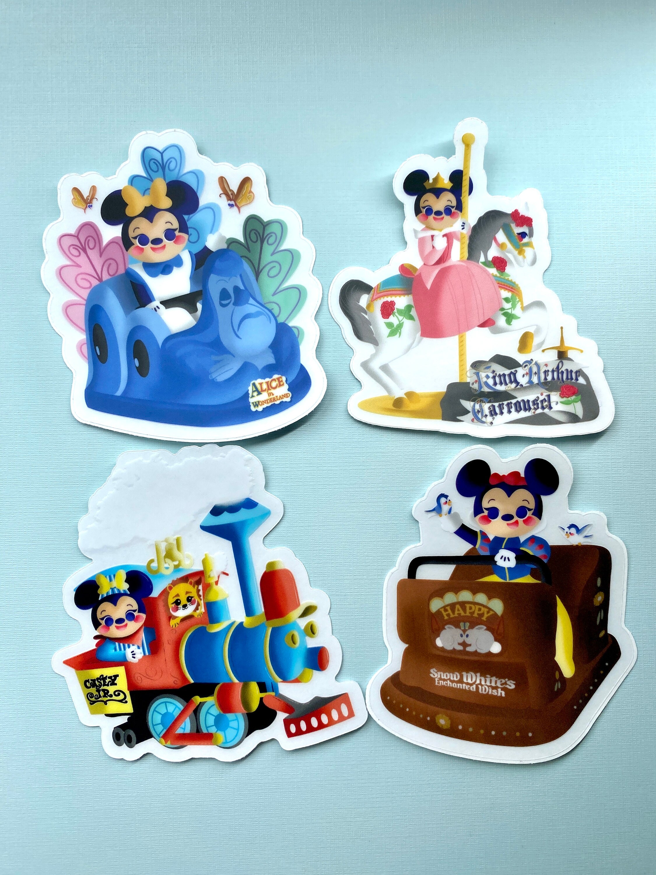 Minnie Mouse Sticker, Casey Jr. Sticker, Waterproof Sticker, Disneyland ...