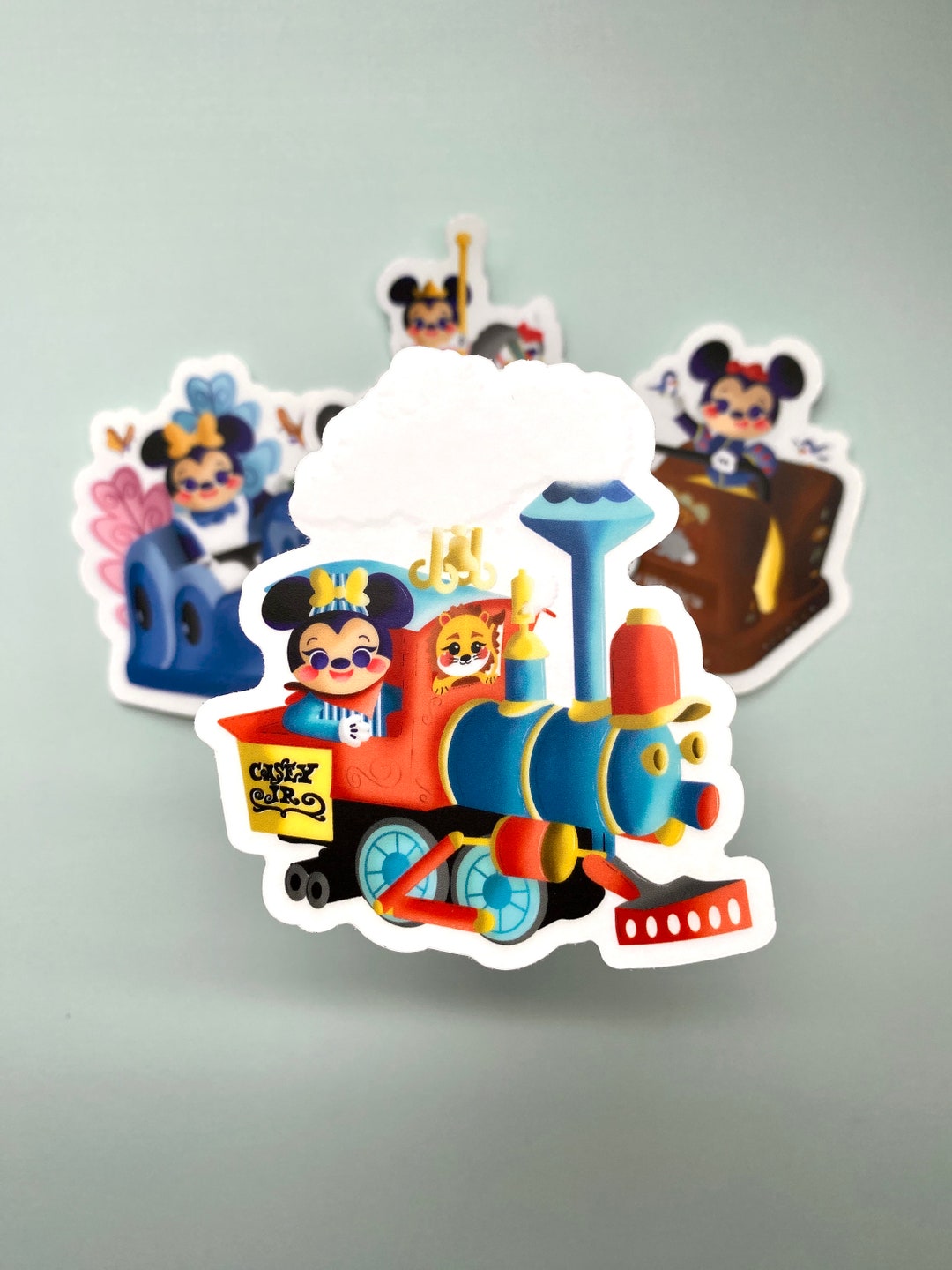 Minnie Mouse Sticker, Casey Jr. Sticker, Waterproof Sticker, Disneyland ...
