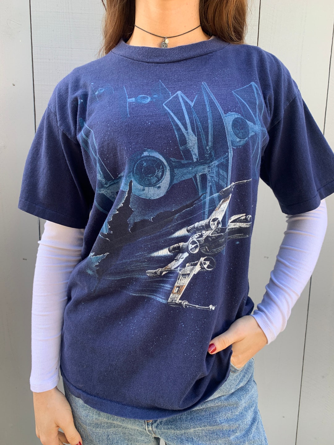 Vintage 1995 Star Wars X-wing Tie Fighter Single Stitch Made - Etsy