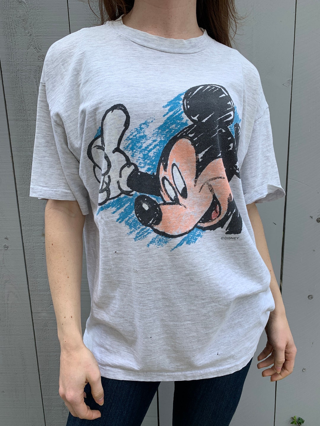 Vintage Disney Mickey Mouse Drawing Tee, Single Stitch, Made in USA ...