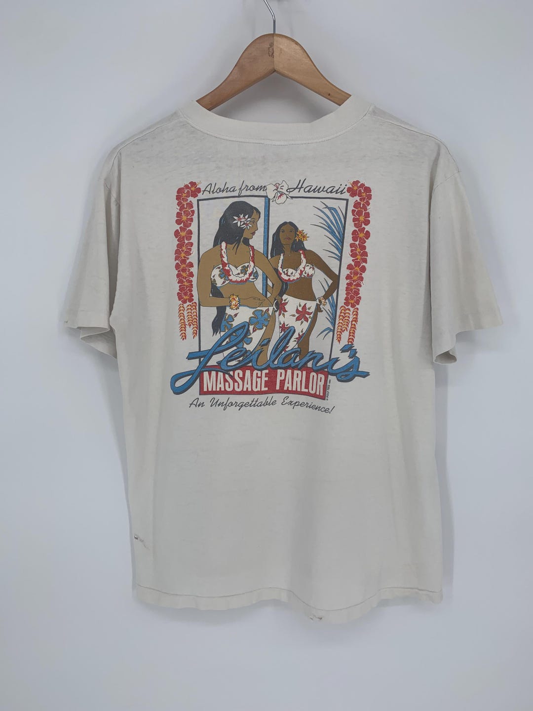 1985 Vintage Hawaii Leilani's Massage Parlor Tee, Size Large, Single ...