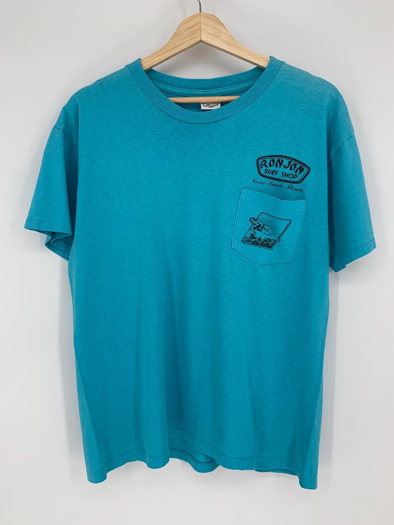 Vintage 1980s Ron Jon Surf Shop Water Skiing Tee, Size Large, Single ...