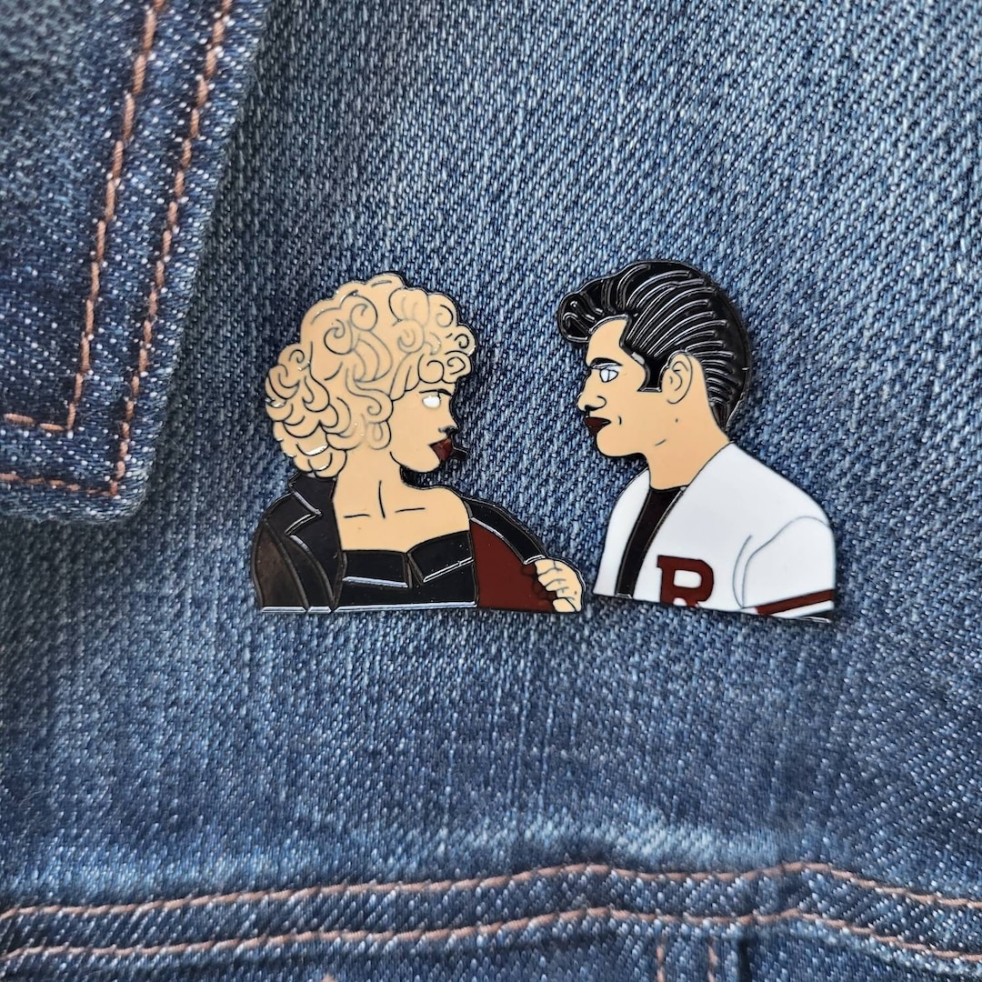 Large Grease Movie Danny and Sandy Enamel Pin Set - Etsy