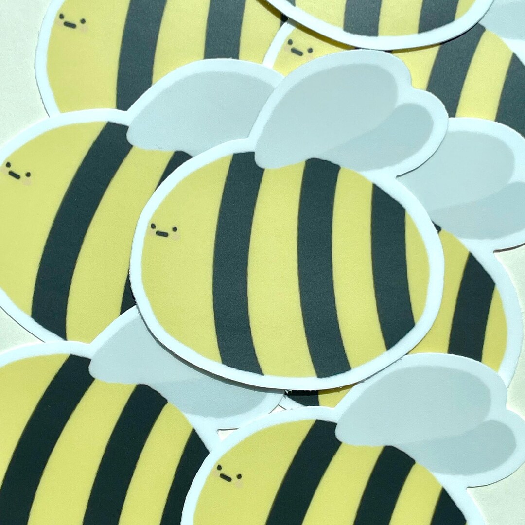 Kawaii Bee Waterproof Vinyl Sticker, Laptop Decal - Etsy