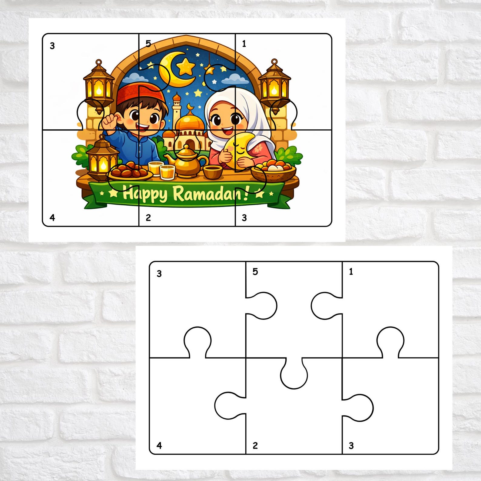Ramadan Kids Puzzle, Ramadan Activity for Kids, Ramadan Printable ...