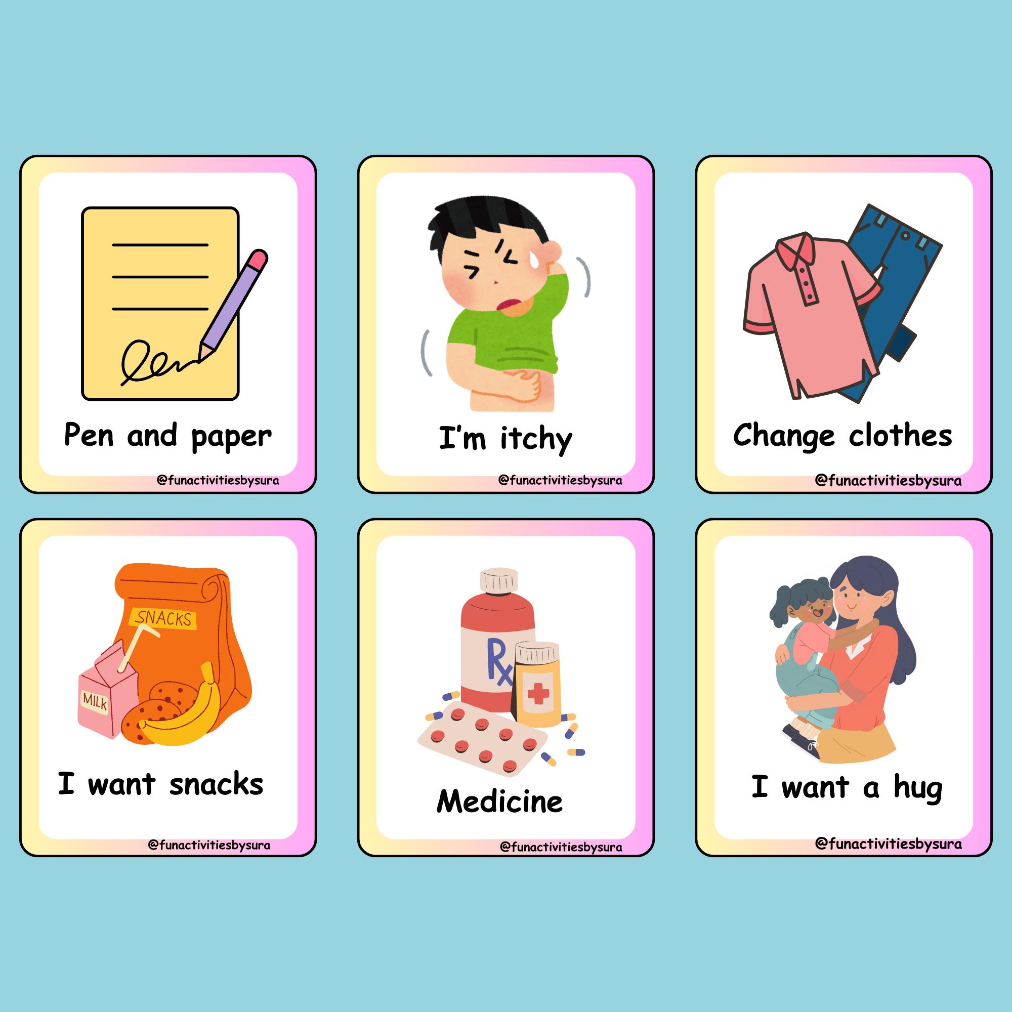 Communication Speech Flash Cards, Instant Download Special Needs ...
