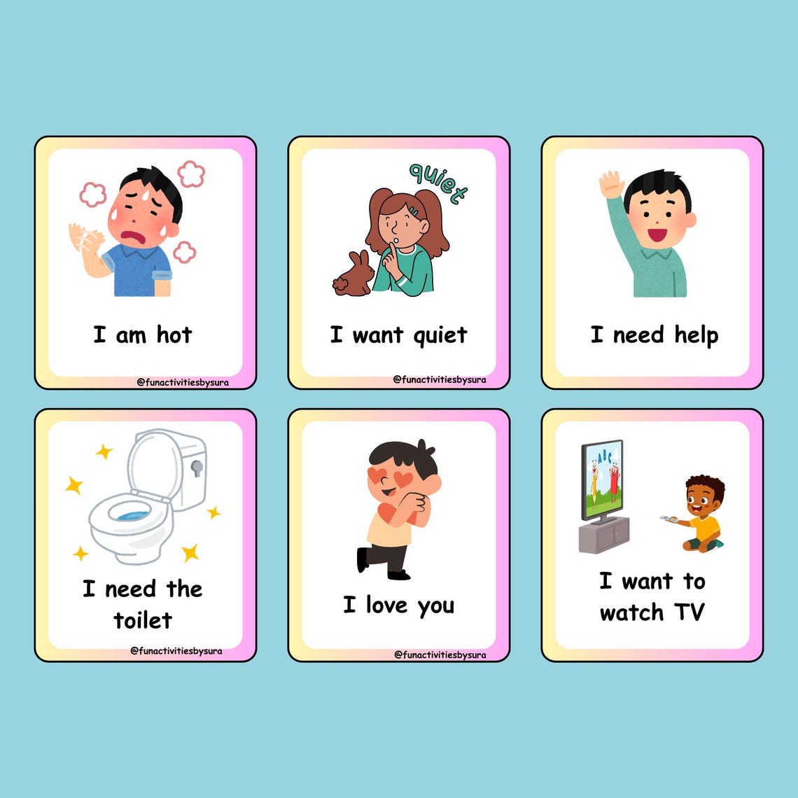 Communication Speech Flash Cards, Instant Download Special Needs ...