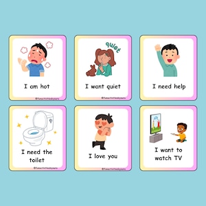 Communication Speech Flash Cards, Instant Download Special Needs ...