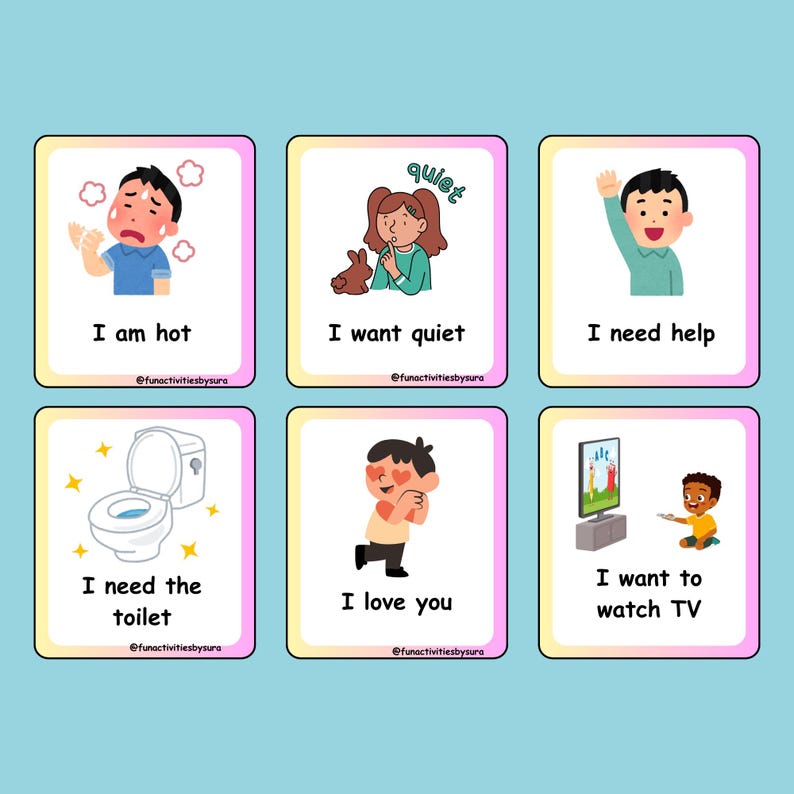 Communication Speech Flash Cards, Instant Download Special Needs ...