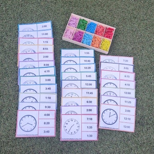 Telling Time Clip Cards Activities, Clock Activity, Tell the Time ...