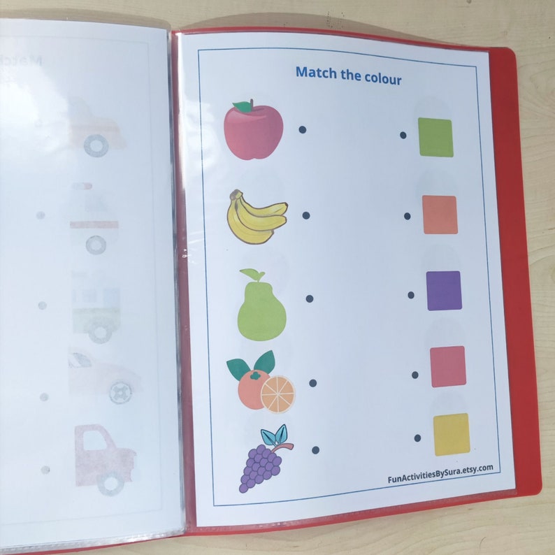 Matching Activity Book, Match the Shapes, Animals and Their Foods ...