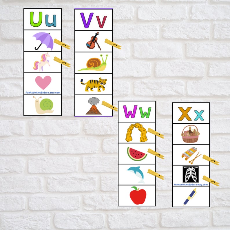 Alphabet Sound Matching Clip Cards: Educational Activity (PDF Download ...